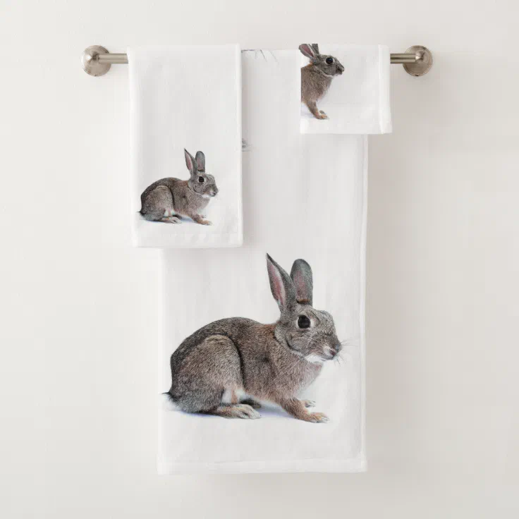 Rabbits Bathroom Towel Set | Zazzle