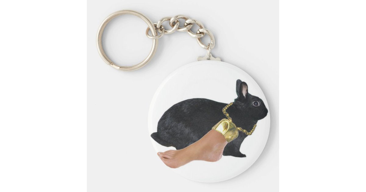 Rabbit's Lucky Human Foot Keychain | Zazzle