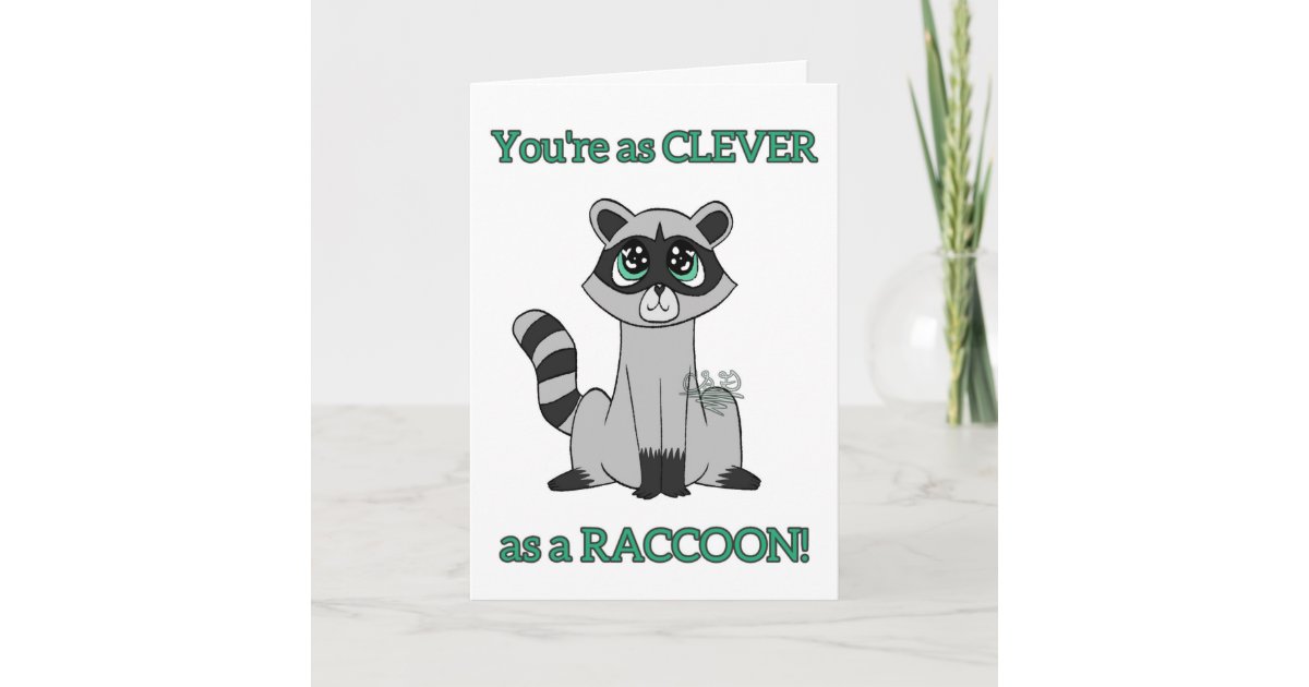 Raccoon Birthday Card | Zazzle