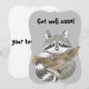 Raccoon Get well soon Flat Thank You Card | Zazzle