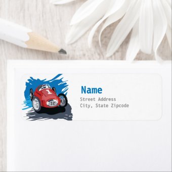 Race Car Address Label | Zazzle