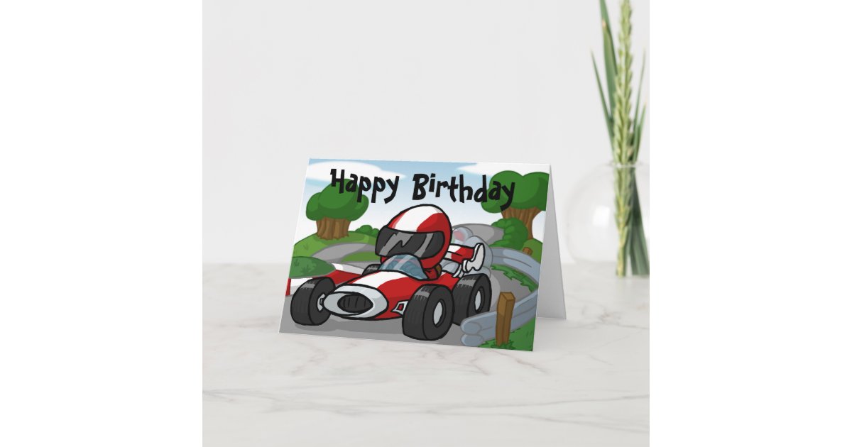 Race Car Birthday Card | Zazzle