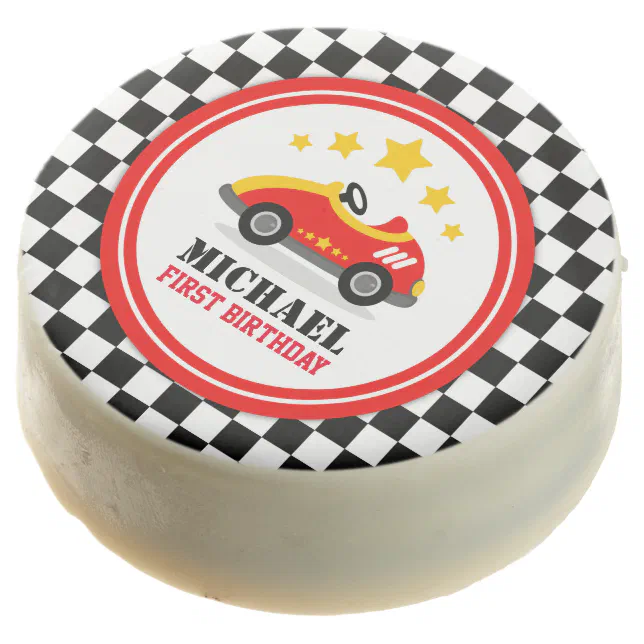 Race Car Birthday Party Chocolate Covered Oreo | Zazzle