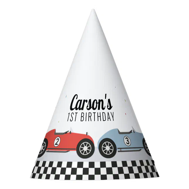 Race Car Birthday Party Hats | Zazzle