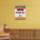 Race car birthday party signage poster | Zazzle