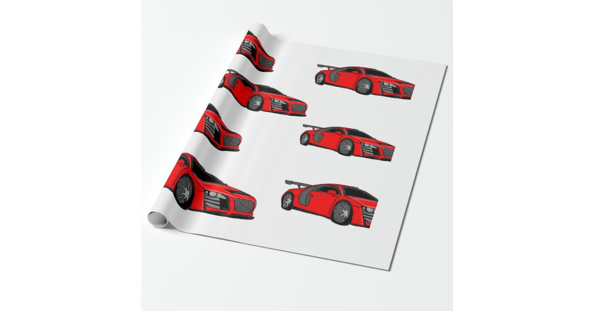 "Race car" custom wrapping paper | Zazzle