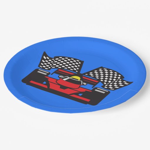 Race Car Design Paper Party Plate | Zazzle