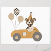 Race Car Dog Reversible Coloring Activity Page | Zazzle