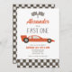 Race Car Fast One 1st Birthday Invitation | Zazzle