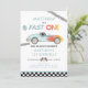 Race Car Fast One First Birthday Invitation | Zazzle