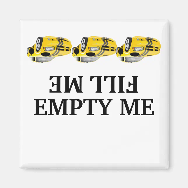 Race car fill me empty me Dishwasher Magnets | Zazzle
