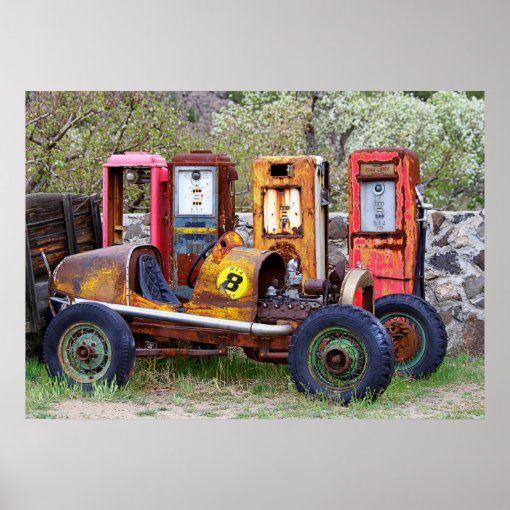 Race Car Final Pit Stop Poster | Zazzle