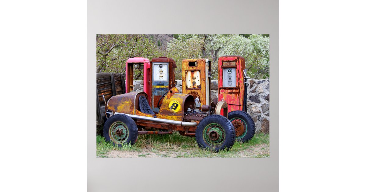 Race Car Final Pit Stop Poster | Zazzle