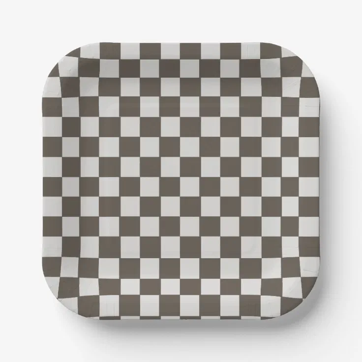 Race Car flag check Birthday Napkins Paper Plates | Zazzle