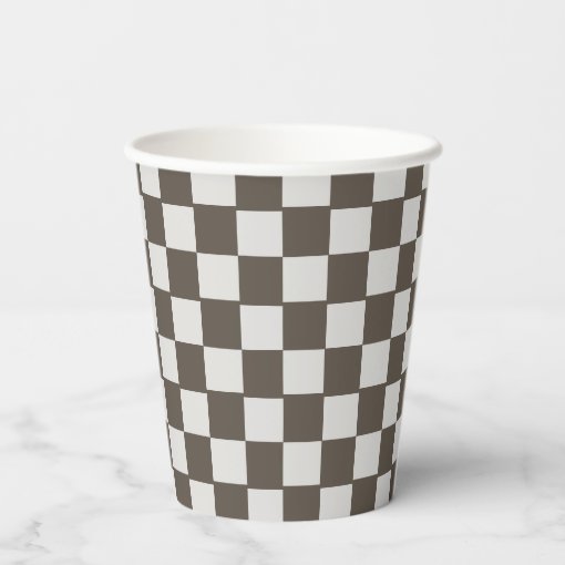 Race Car flag check Birthday Paper Cups | Zazzle