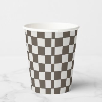 Race Car flag check Birthday Paper Cups | Zazzle