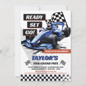 Race Car Formula One Birthday Party Invitation | Zazzle