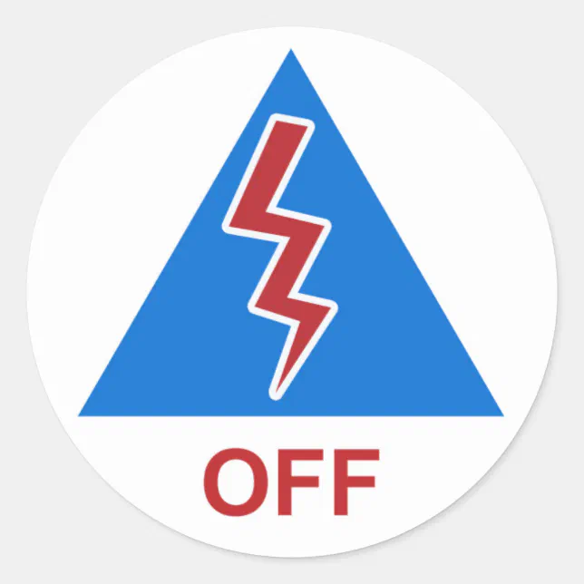 Race Car Kill Switch Decal "Off" Classic Round Sticker | Zazzle