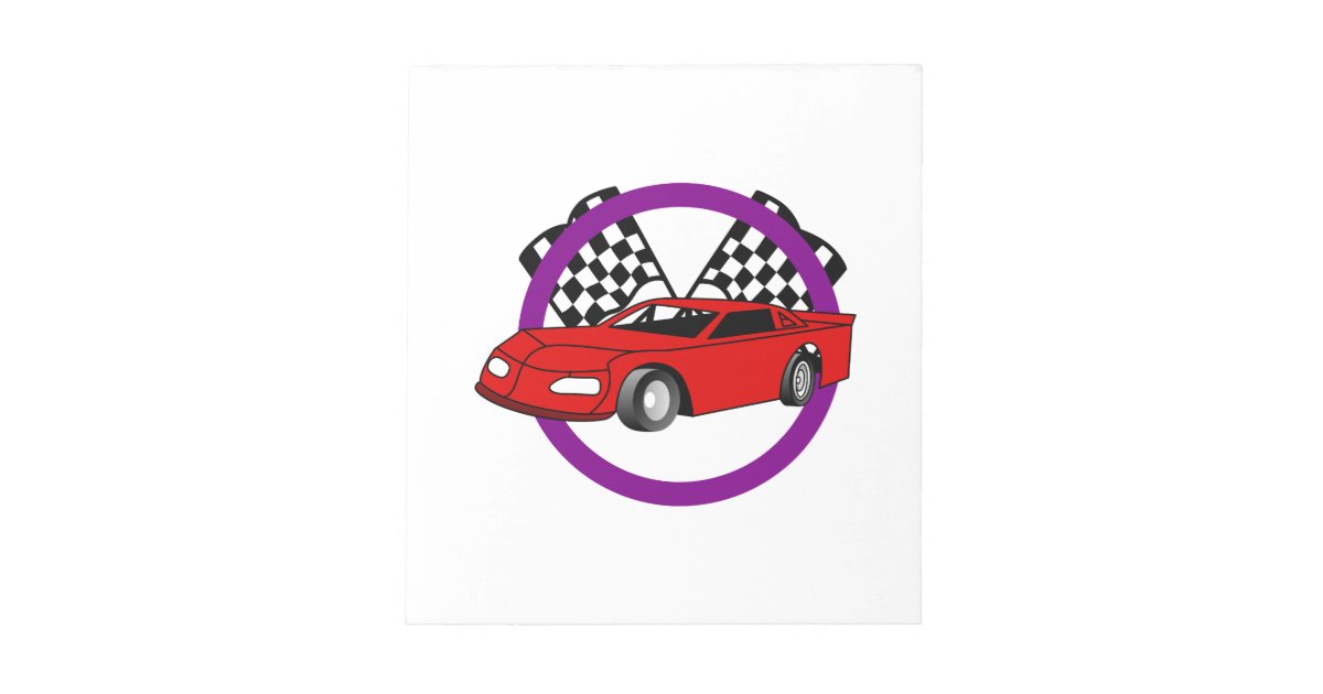 Race Car Logo Notepad | Zazzle