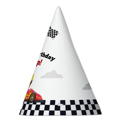 Race Car Racing Birthday Party Party Hat | Zazzle