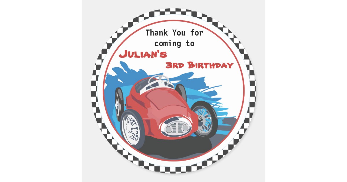Race Car Sticker | Zazzle