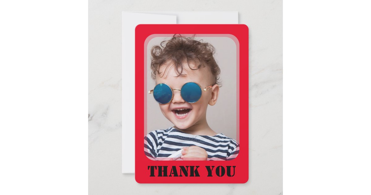 Race Car thank you photo card | Zazzle