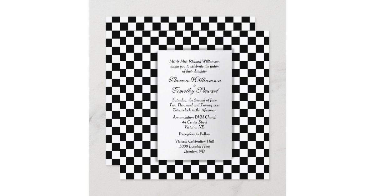 Race Car Theme Wedding Invitation | Zazzle
