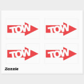 Race Car Tow Decal Rectangular Sticker | Zazzle