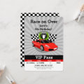 Race Car VIP Pass Birthday invitation! Invitation | Zazzle