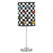 Race Cars Racing Flags and Checkered Pattern Table Lamp | Zazzle