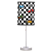 Race Cars Racing Flags and Checkered Pattern Table Lamp | Zazzle