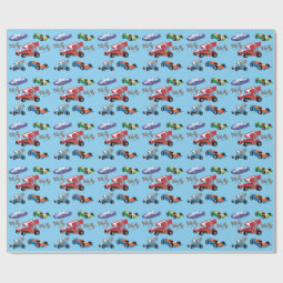 Race Cars Wrapping Paper | Zazzle