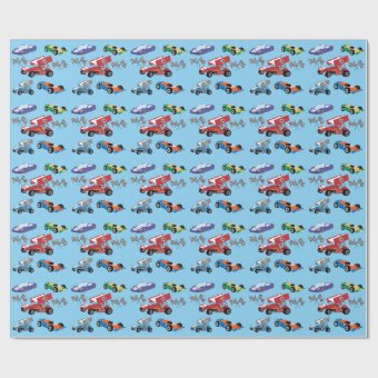 Race Cars Wrapping Paper | Zazzle