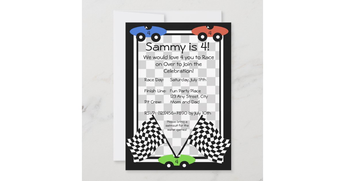 Race Day Invitation | Zazzle