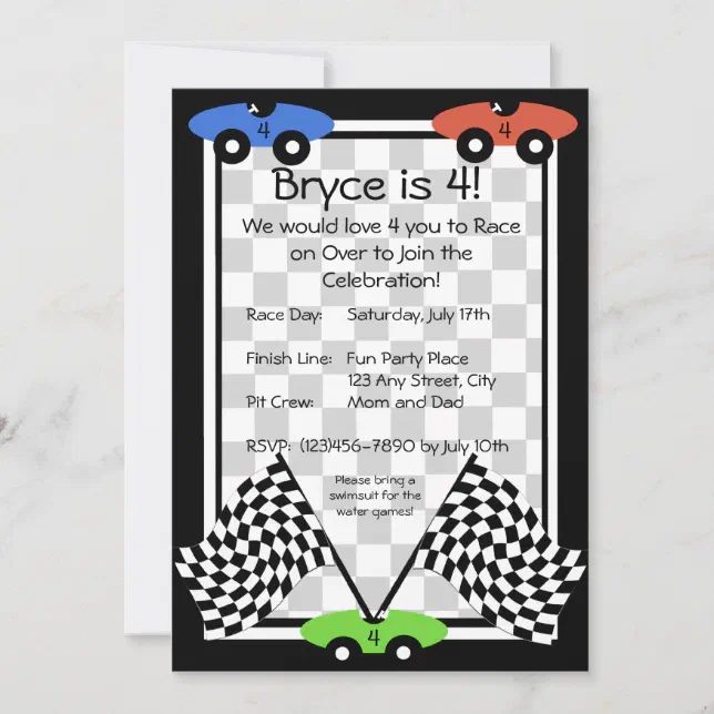Race Day Invitation | Zazzle