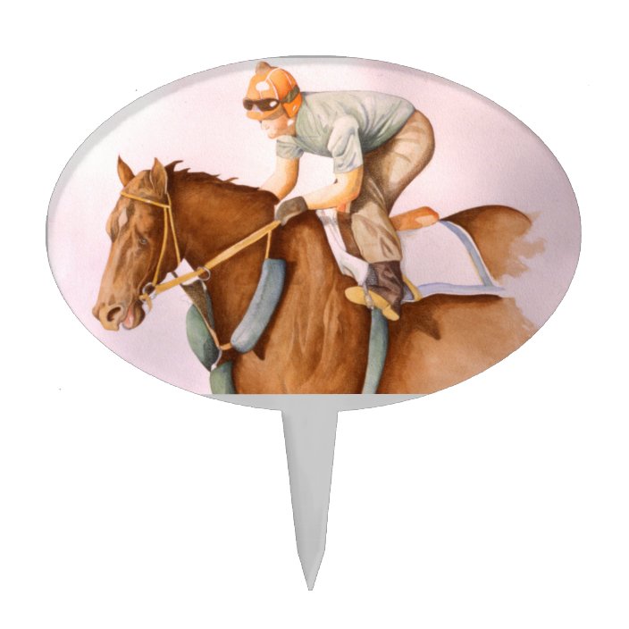 Race Horse and Jockey Cake Topper | Zazzle.com