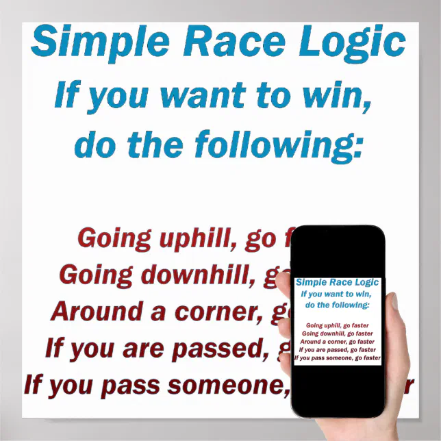 Race Logic Poster | Zazzle