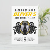 Race on Over Racing Helmet Birthday Party Invitation | Zazzle