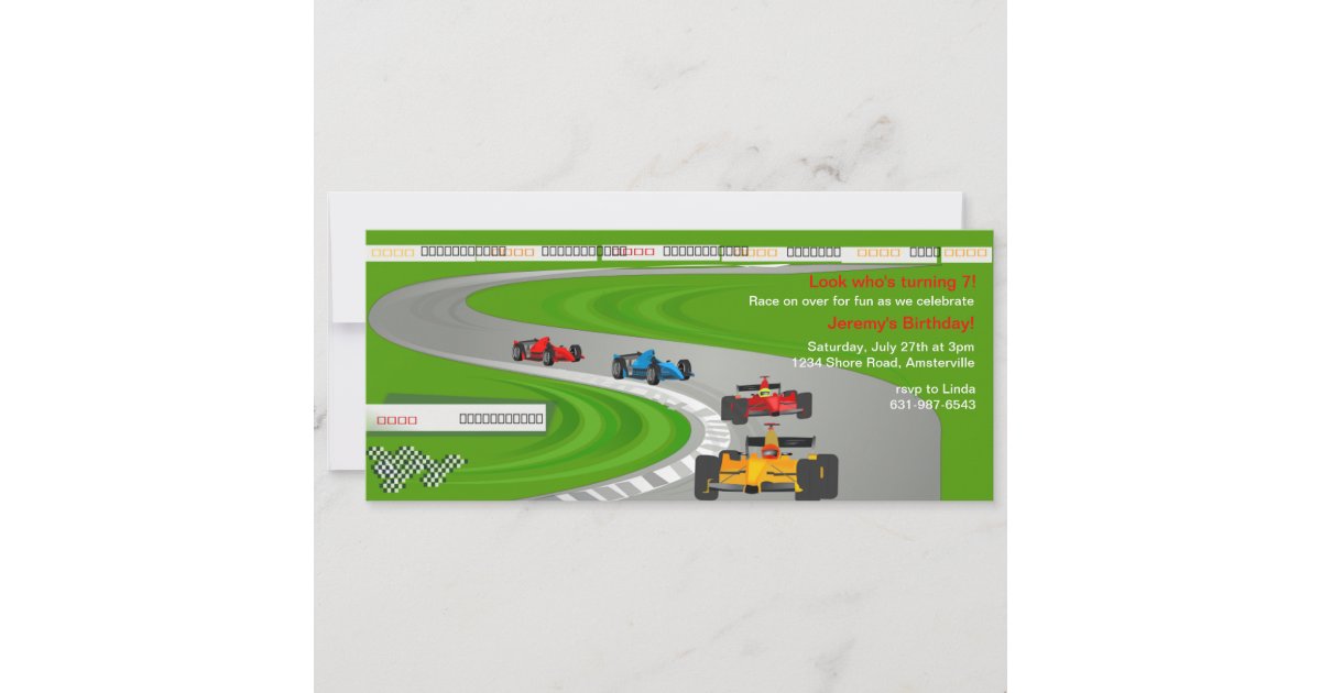 Race to the Finish Invitation | Zazzle