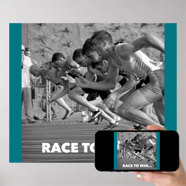 Race to Win - Motivational Running Poster | Zazzle