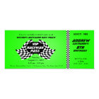 Race Track Pass Birthday Ticket Invitation | Zazzle.com