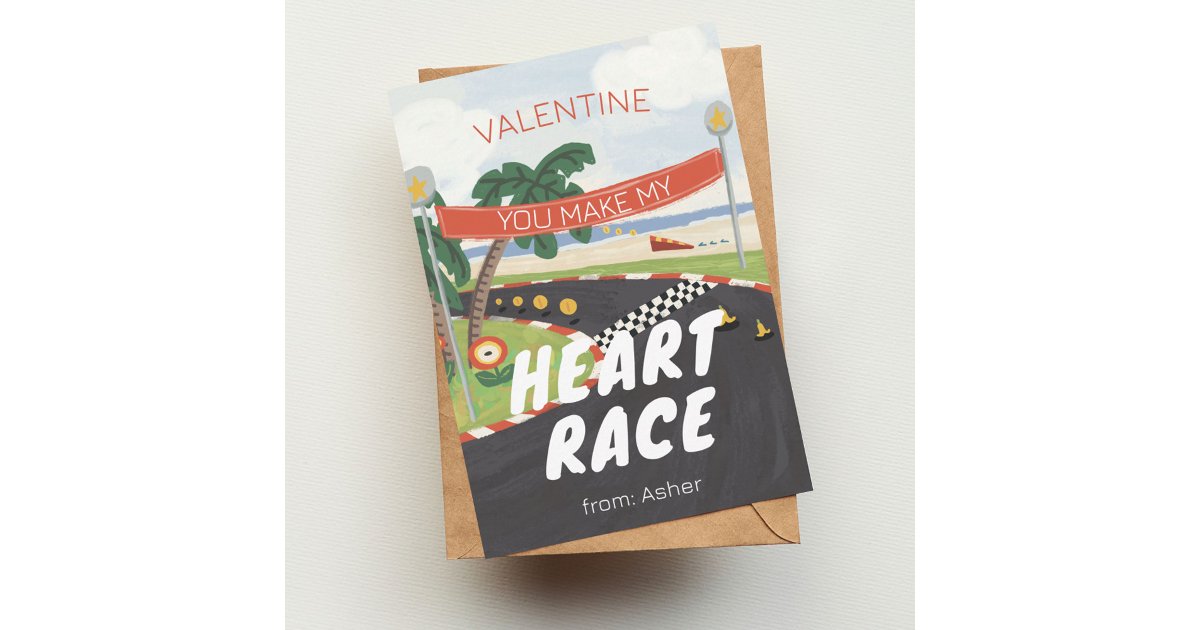 Race Track Valentine Invitation | Zazzle