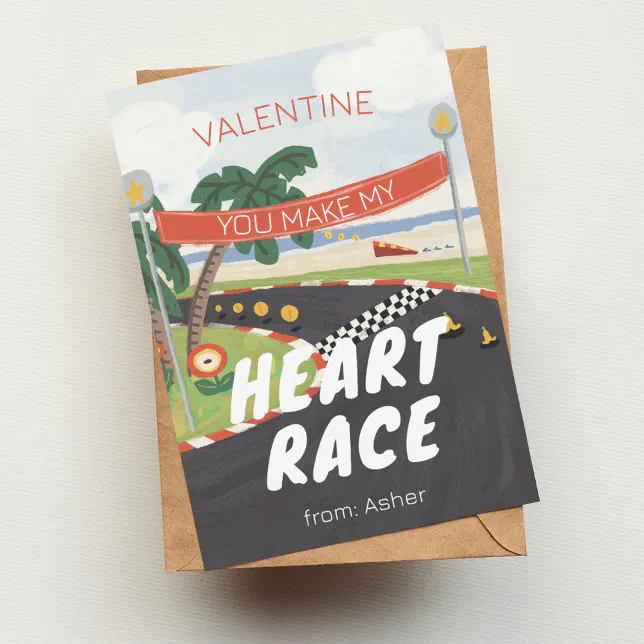 Race Track Valentine Invitation | Zazzle