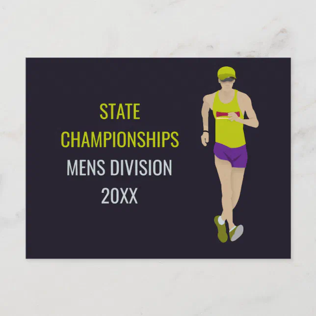 Race Walking Postcard | Zazzle