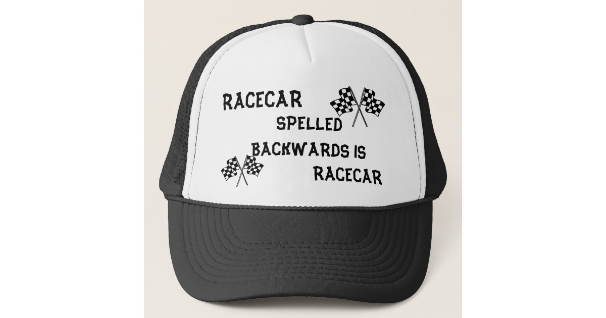 RACECAR SPELLED BACKWARDS HAT | Zazzle