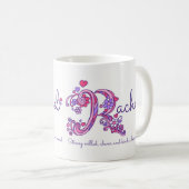 Rachel letter R name meaning doodle art mug | Zazzle