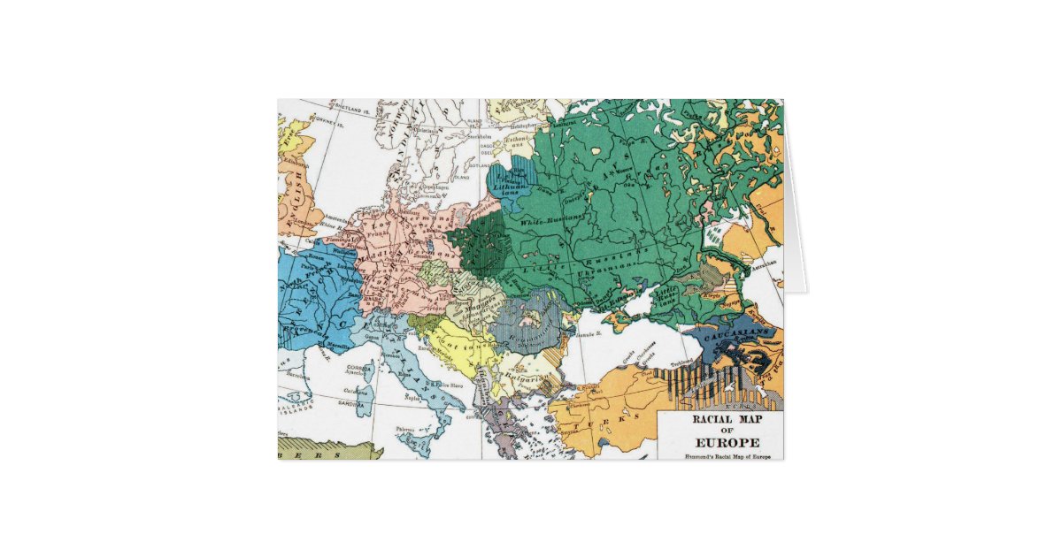 Racial Map of Europe | Zazzle