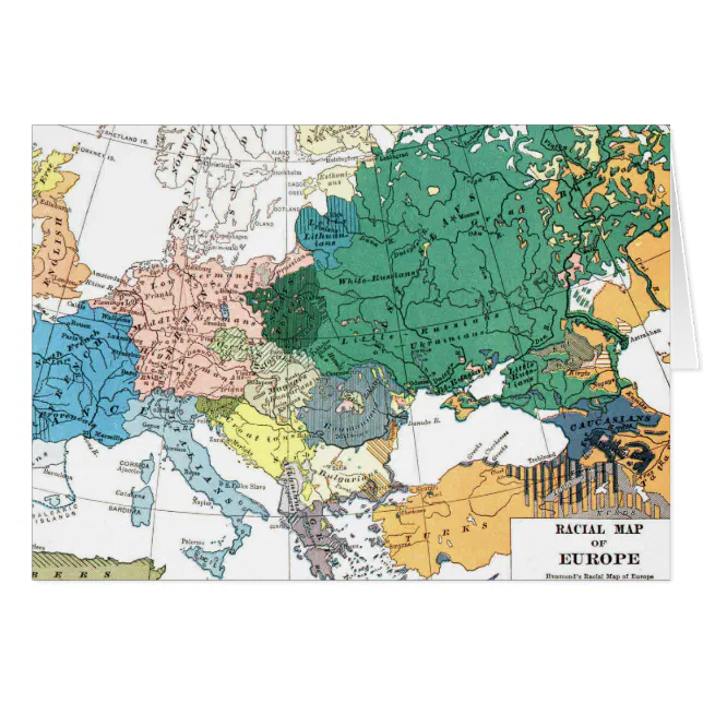 Racial Map of Europe | Zazzle