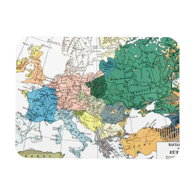 Racial Map of Europe Magnet | Zazzle
