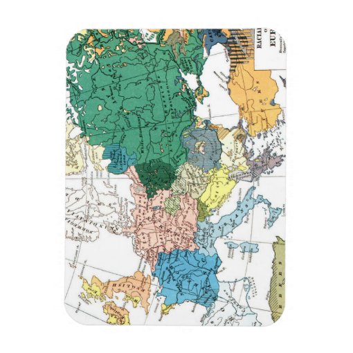 Racial Map of Europe Magnet | Zazzle